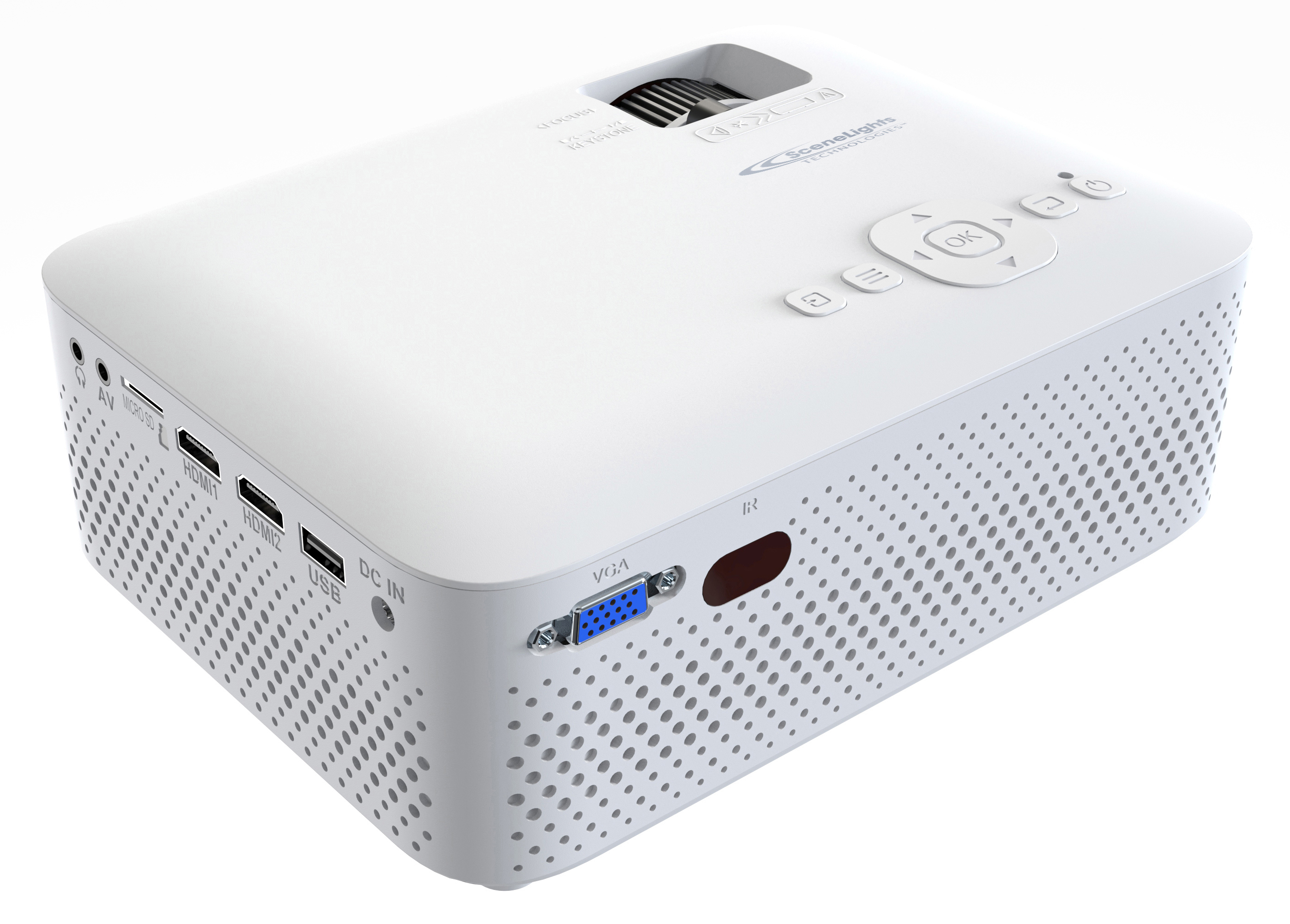 SceneLights LED-HD-Beamer LB-9700 mit 720p-Auflösung, 4.500 Lumen, bis ...