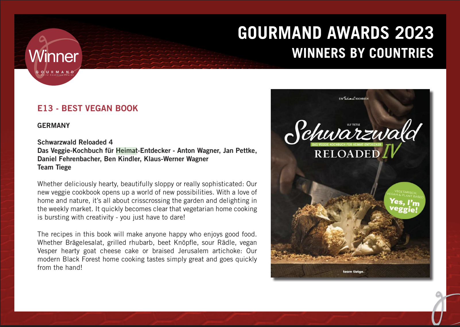 Ausgewählt aus mehr als 100.000 Einreichungen aus 230 Ländern und ...