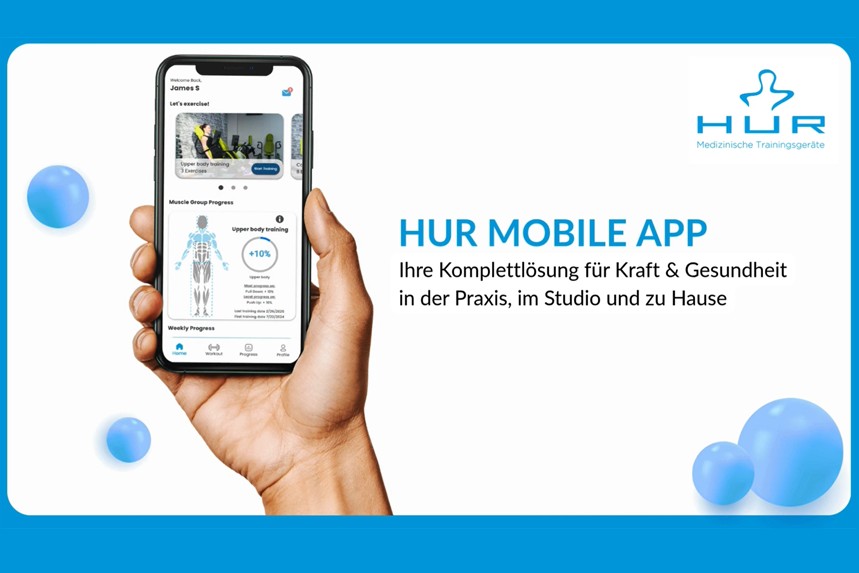 Therapie digital weiterdenken – mit der HUR Mobile App und den SmartTouch Hi5-Trainingsgeräten ...