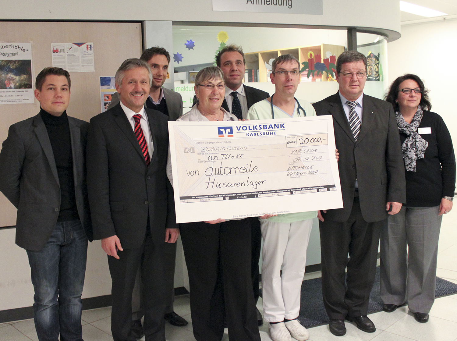 20.000 Euro zu Gunsten von FUoKK, Städtisches Klinikum Karlsruhe GmbH ...