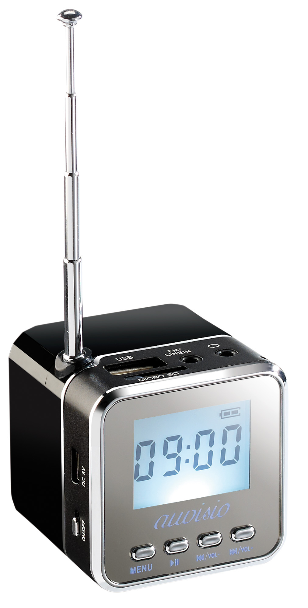 auvisio Mini-MP3-Station "MPS-550.cube" mit integriertem Radio, PEARL ...