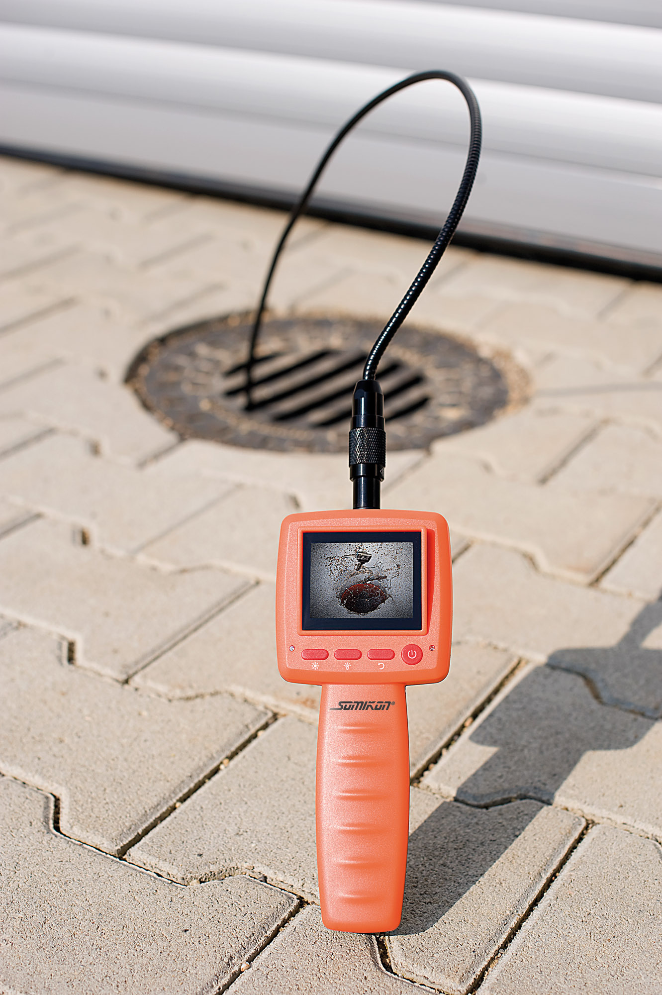 Somikon Endoskop-Kamera mit Monitor und Schwanenhals (88 cm), PEARL ...