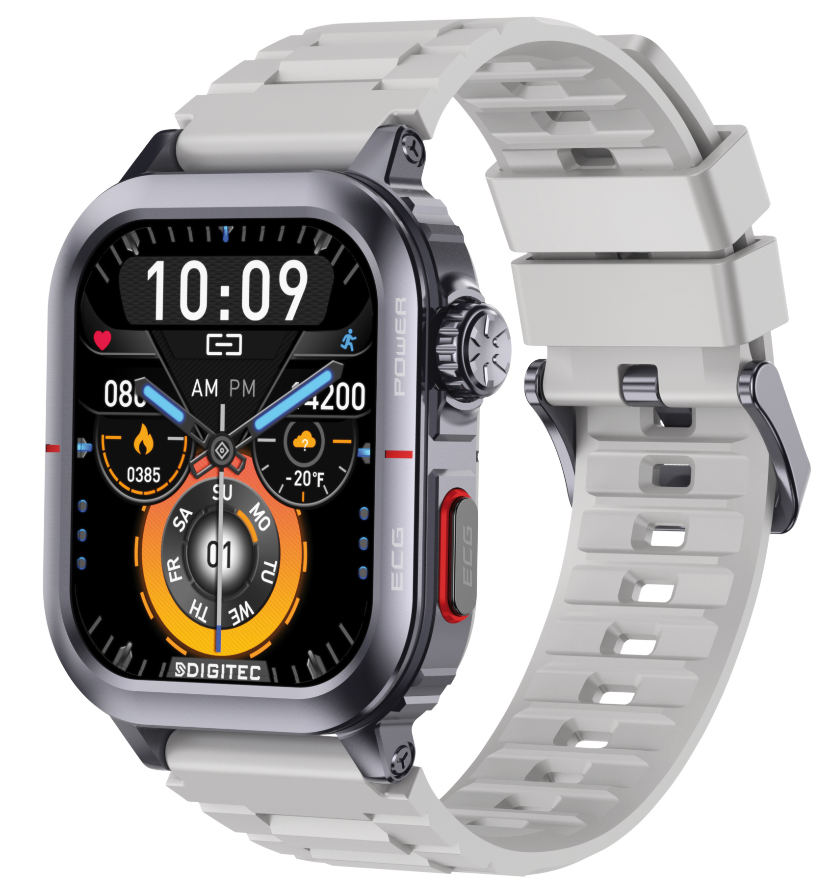 newgen medicals Fitness-Smartwatch SW-490 mit EKG-, Herzfrequenz- und ...