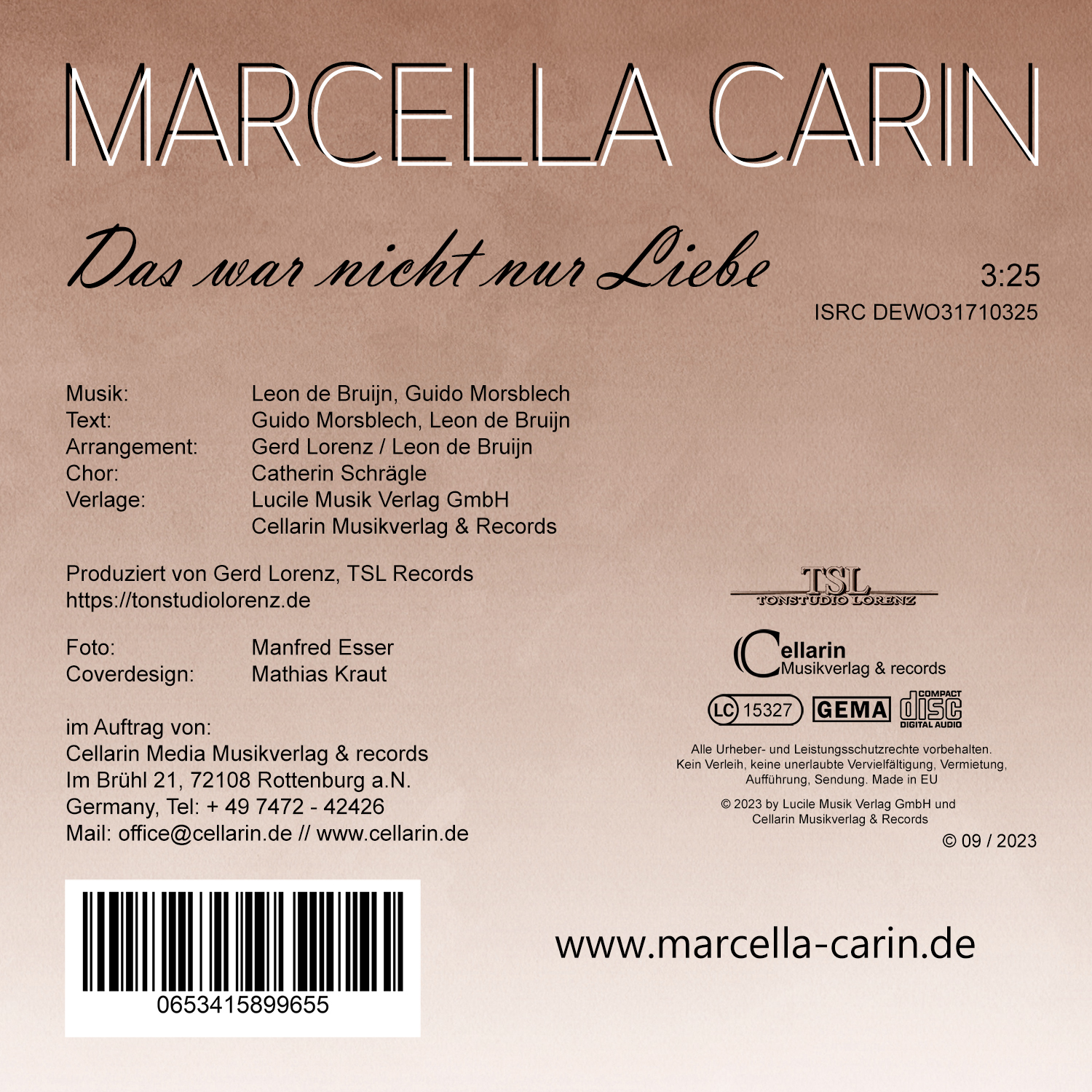 Der neue Song von Marcella Carin - "Das war nicht nur Liebe", FEIYR ...