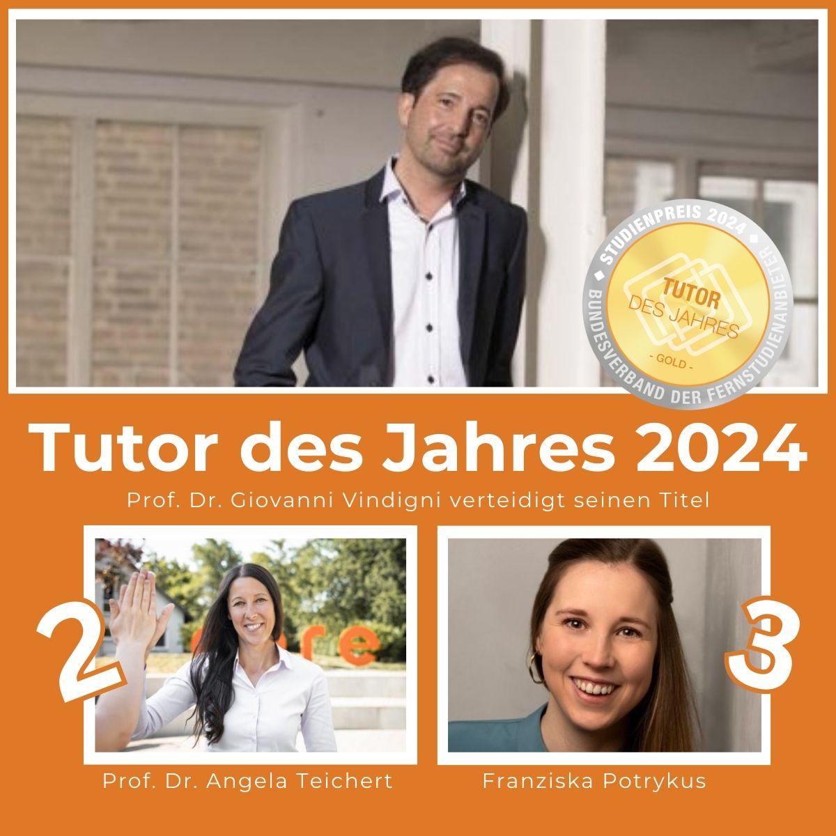 Titel verteidigt: Prof. Dr. Giovanni Vindigni erneut zum „Tutor des ...