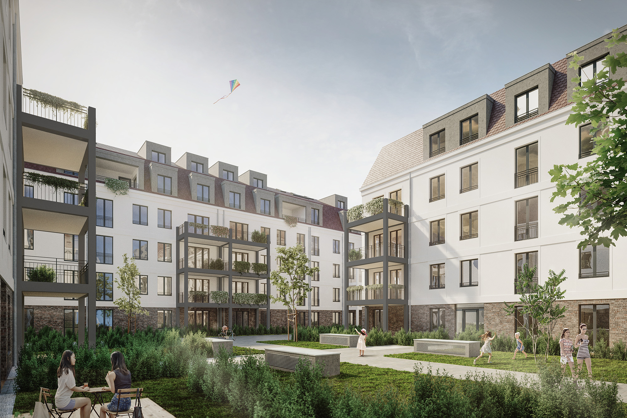 Wohnquartier Becker³ von AOC und Fundamenta in Leipzig-Neulindenau ...