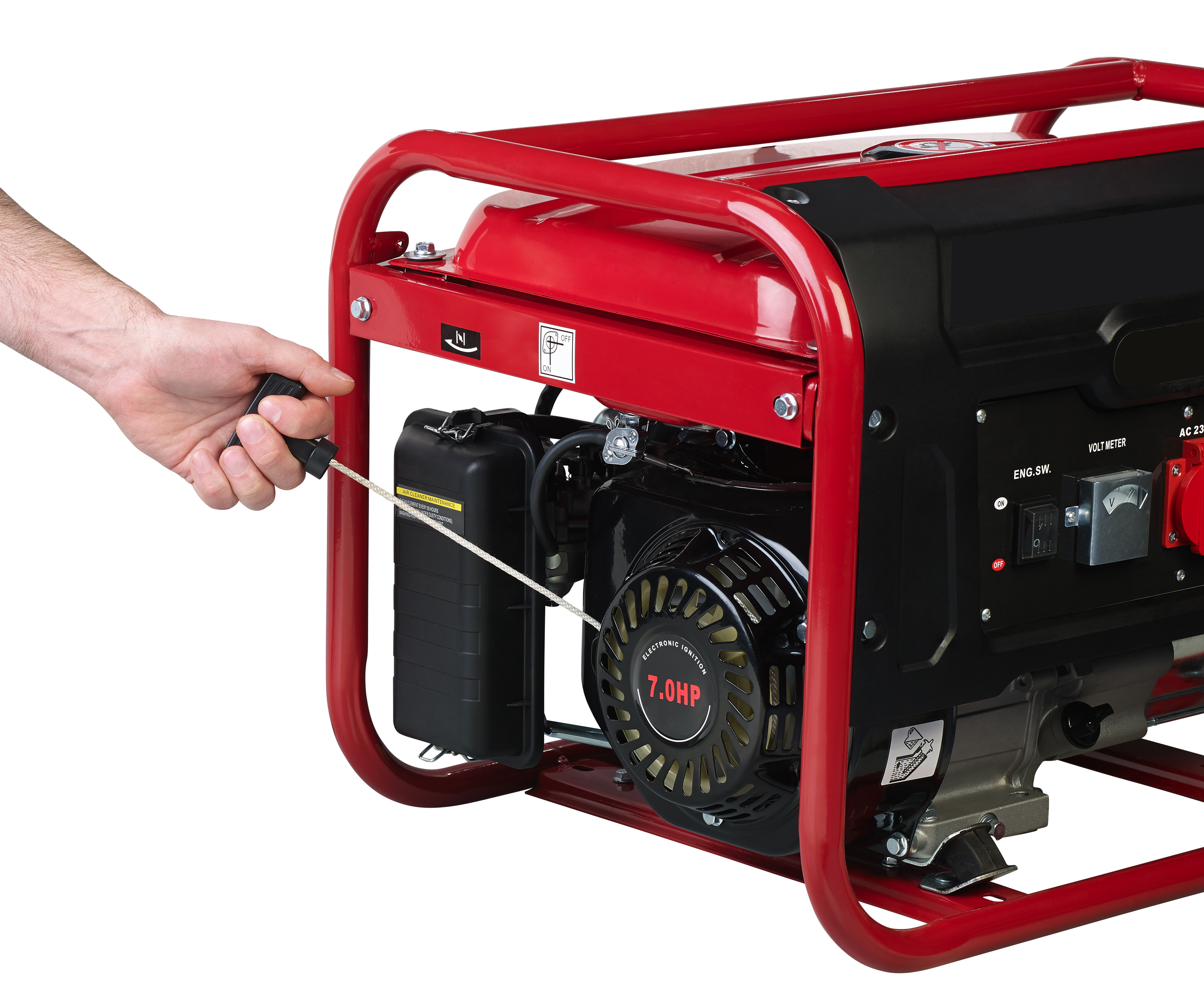 revolt Tragbarer Benzin-Generator BIG-260, 2.600 Watt (2.800 Watt ...