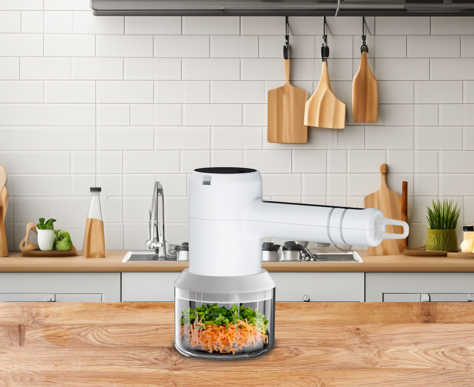 Rosenstein & Söhne 3in1-Akku-Handmixer, Zerkleinerer und Schneebesen ...