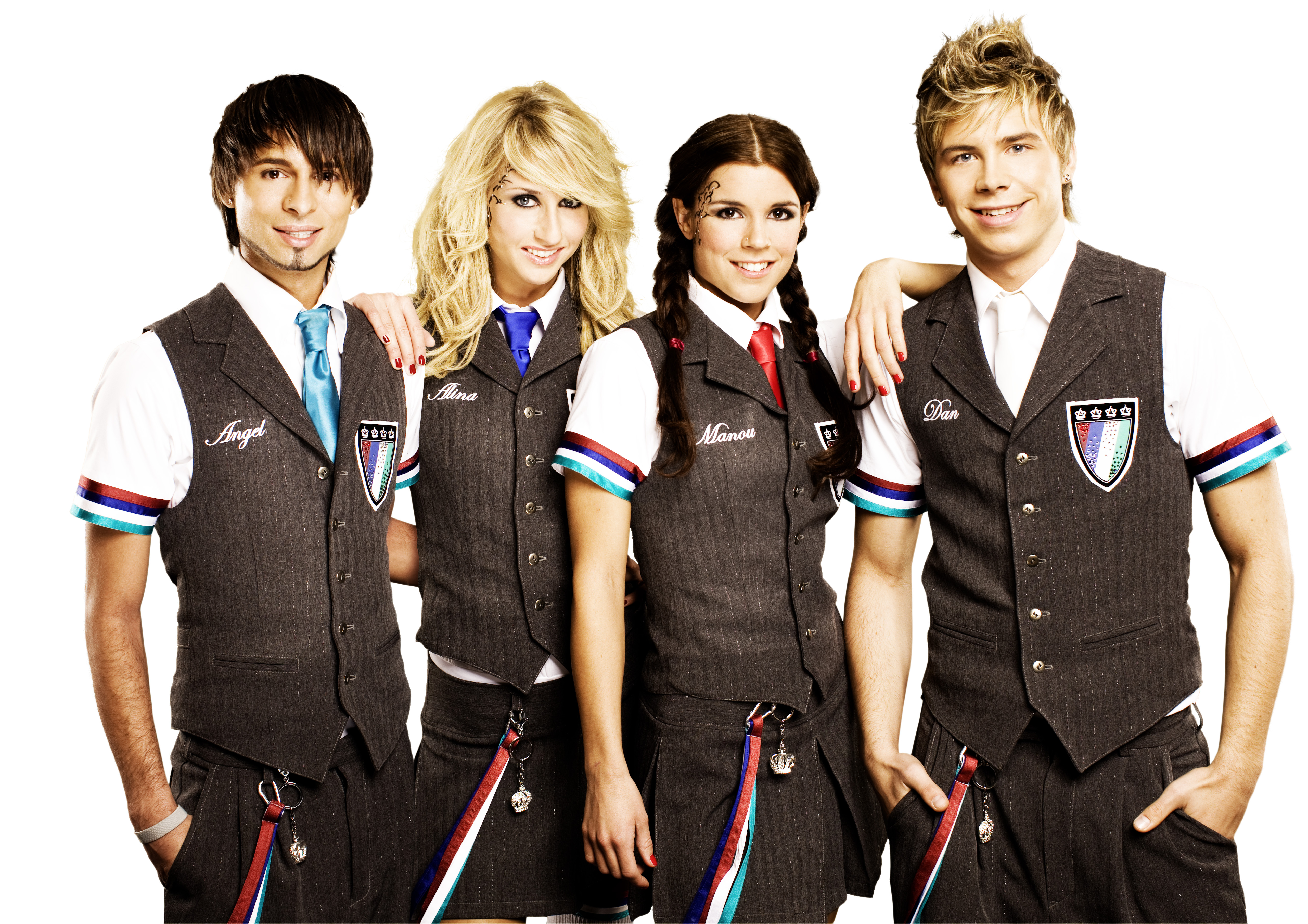 Popstars "beFour" und RTL-Moderatorin Birgit Schrowange am 6. September ...