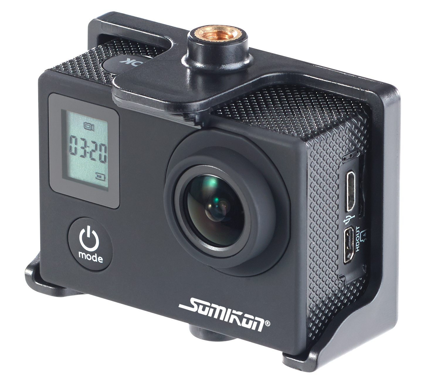 Somikon Einsteiger-4K-Action-Cam mit 2 Displays, Full HD bei 60 B./Sek ...