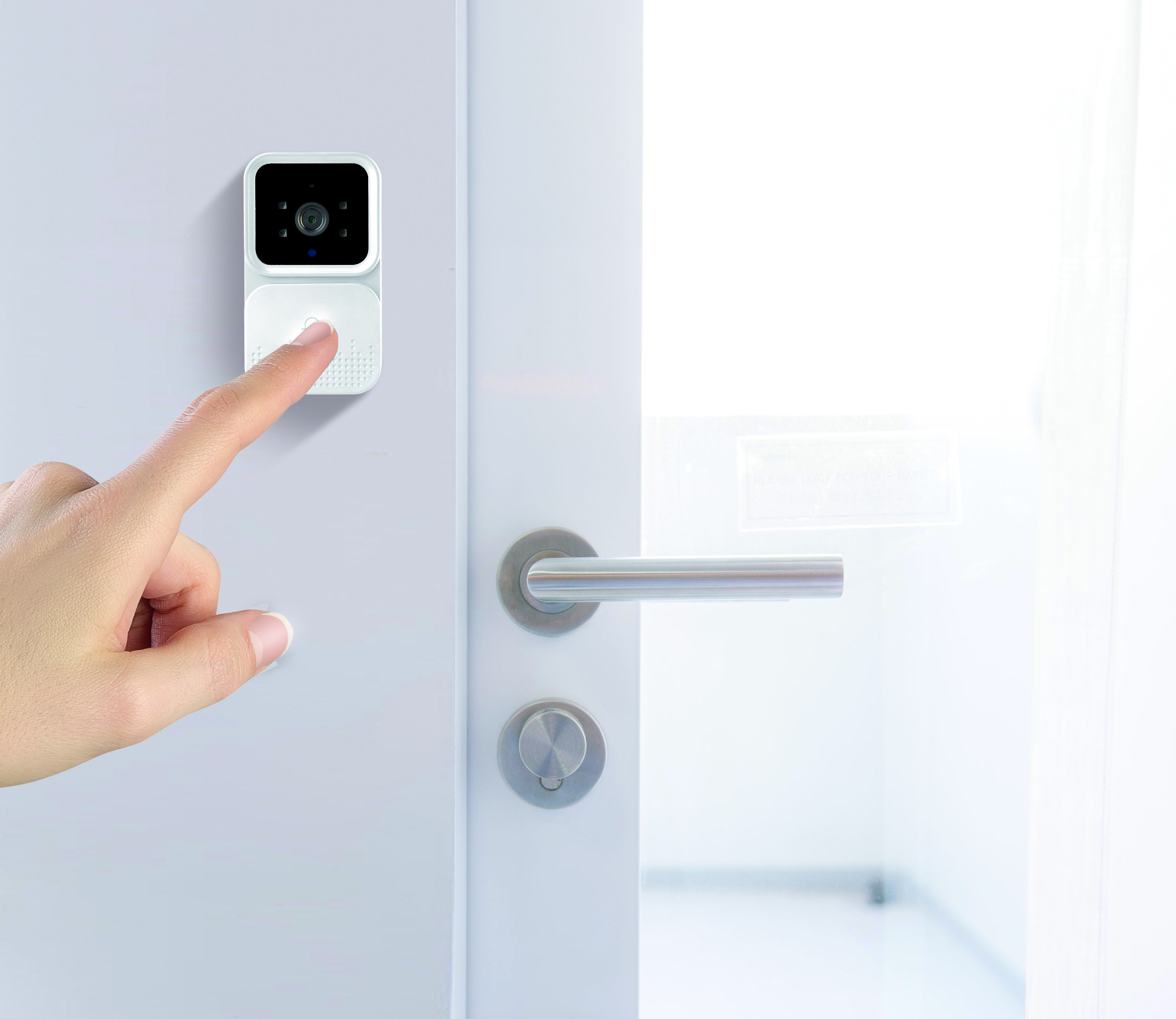 Somikon Kabellose Plug-&-Play-Video-Funk-Klingel VSA-450 mit Akku ...