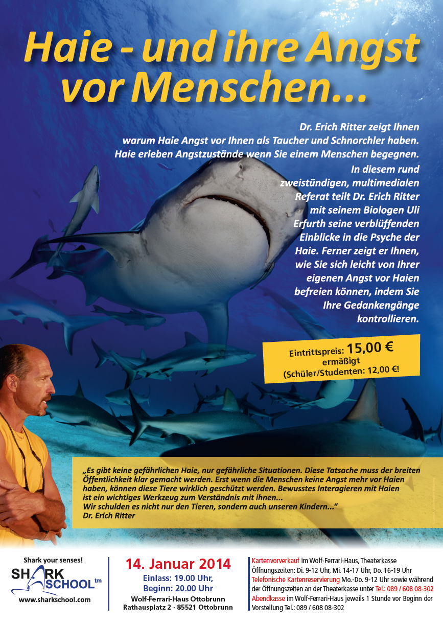 Haie - und ihre Angst vor Menschen / Vortrag am 14.01.2014, Dermamedix ...