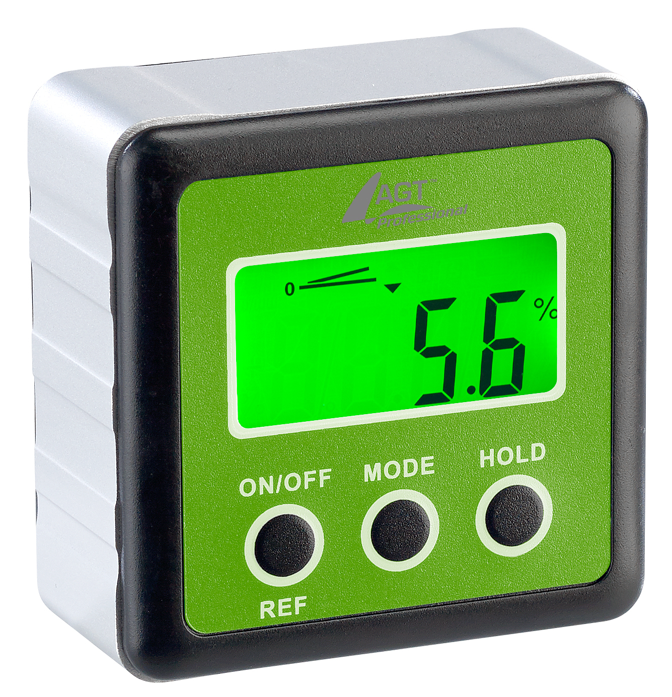 AGT Professional Digitaler Winkelmesser, beleuchtetes LCD-Display, Alu ...