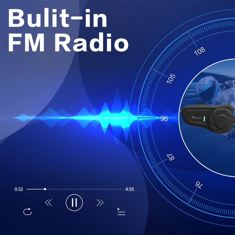 NavGear Motorrad-Kommunikations-System für bis zu 2 Personen, Bluetooth ...
