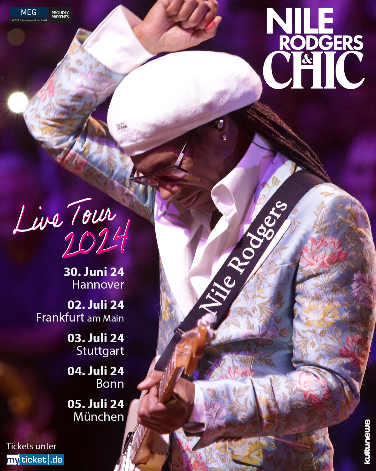 Vorverkaufsstart für die Deutschland-Tour von Nile Rodgers & CHIC Live ...