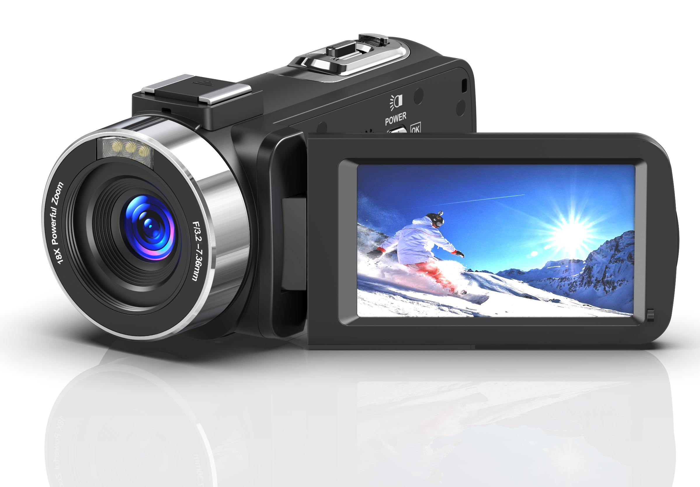 Somikon 8K-UHD-WLAN-Camcorder DV-910.uhd, IPS-Touchdisplay, 48 MP, 18 ...