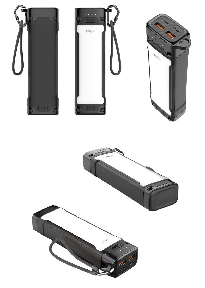 revolt Outdoor-USB-Powerbank PB-250 mit 20.000 mAh, LED-Licht, USB-C PD ...