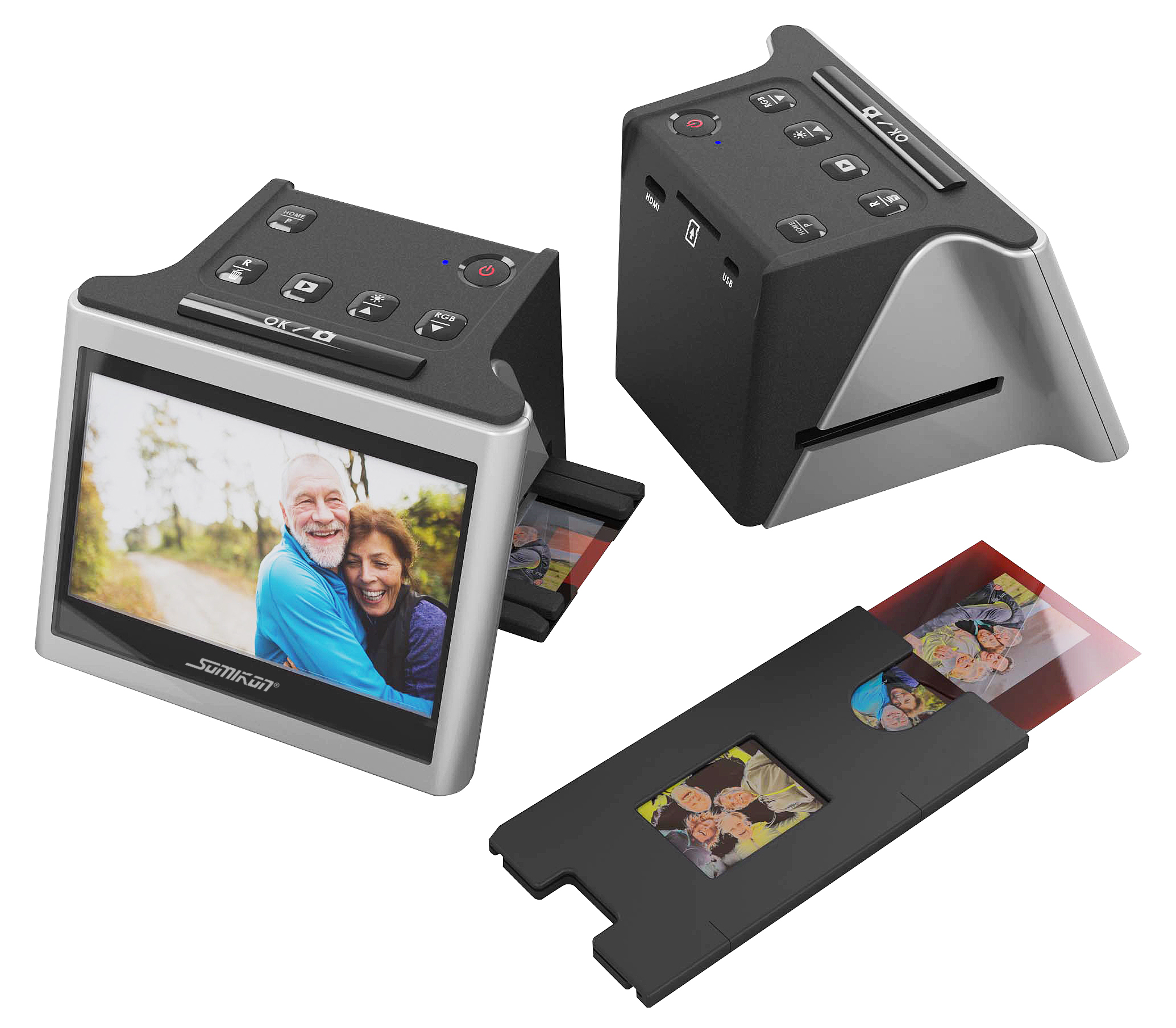 Somikon Stand-Alone-Dia- und Negativscanner SD-1200, 12,5 cm IPS ...