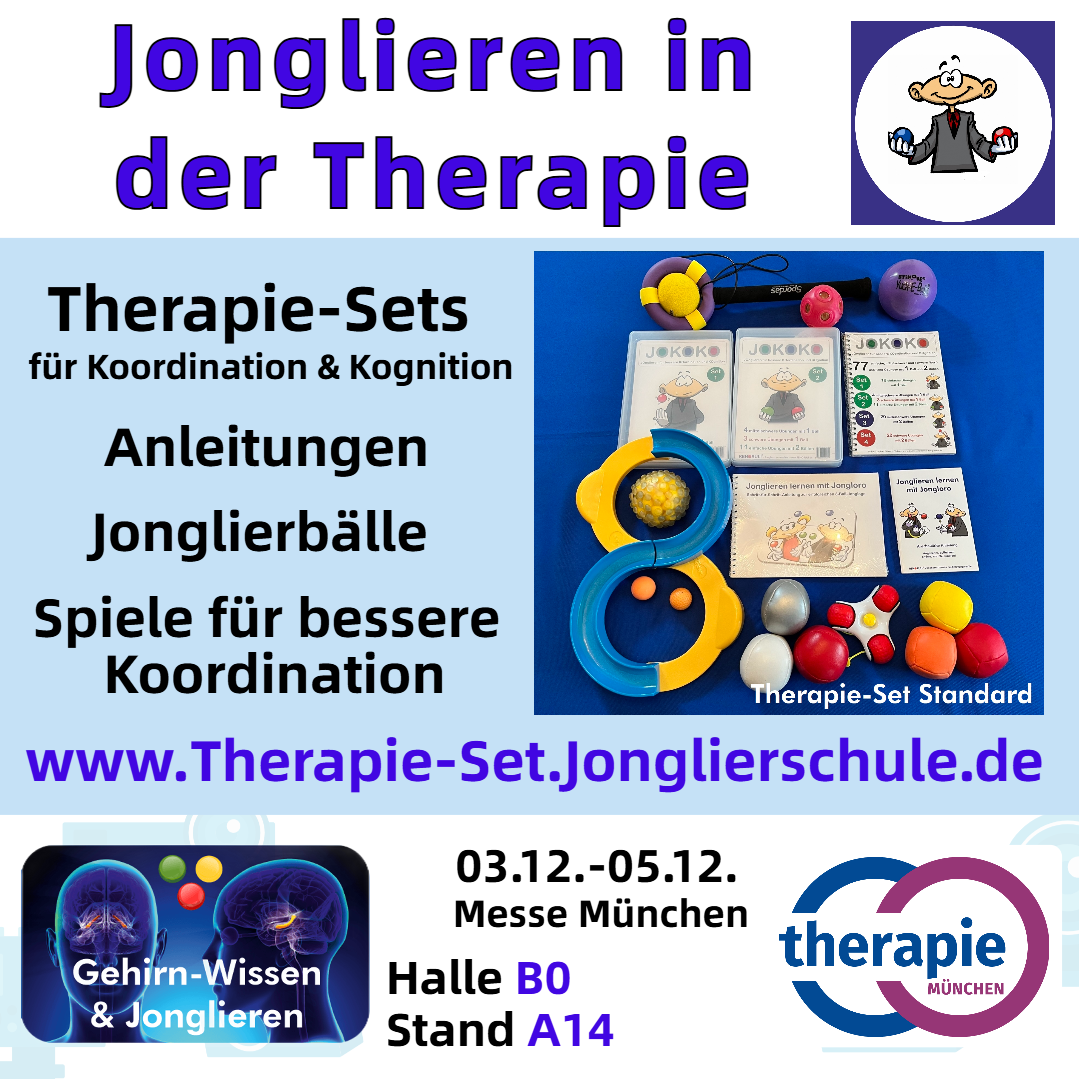 Warum Jonglieren in der Therapie wirksam ist - Täglich Kurzvortrag auf der Therapie-Messe in ...