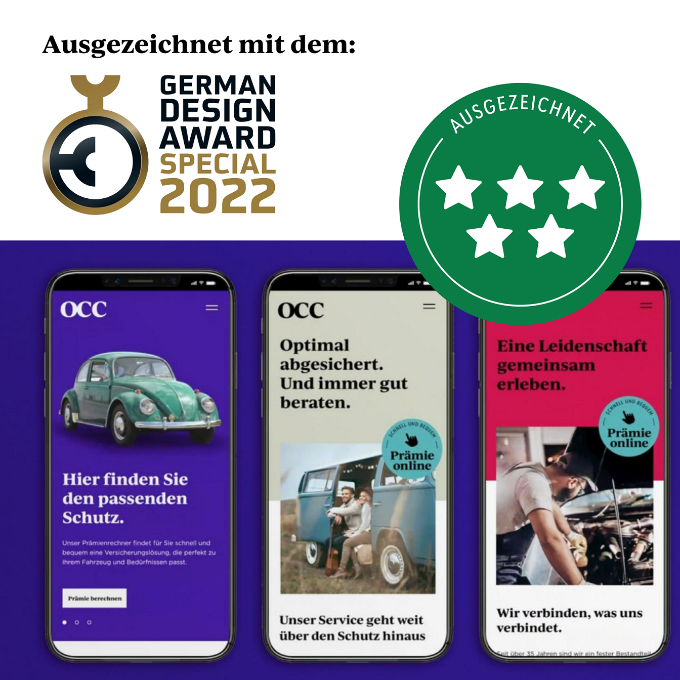 OCC gewinnt German Design Award 2022, OCC Assekuradeur GmbH, Story - lifePR