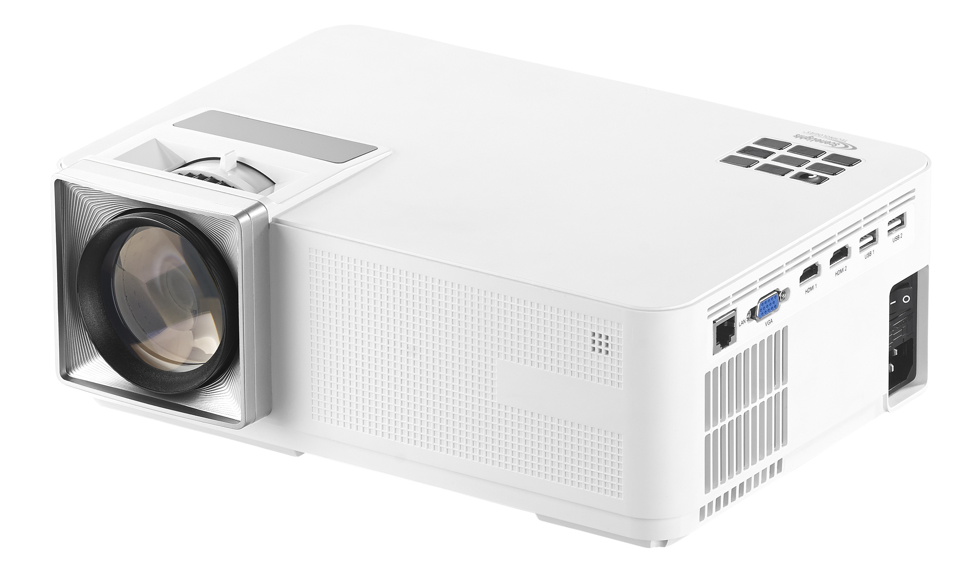 SceneLights LED-LCD-Beamer LB-9400.wifi mit WLAN, Media-Player ...