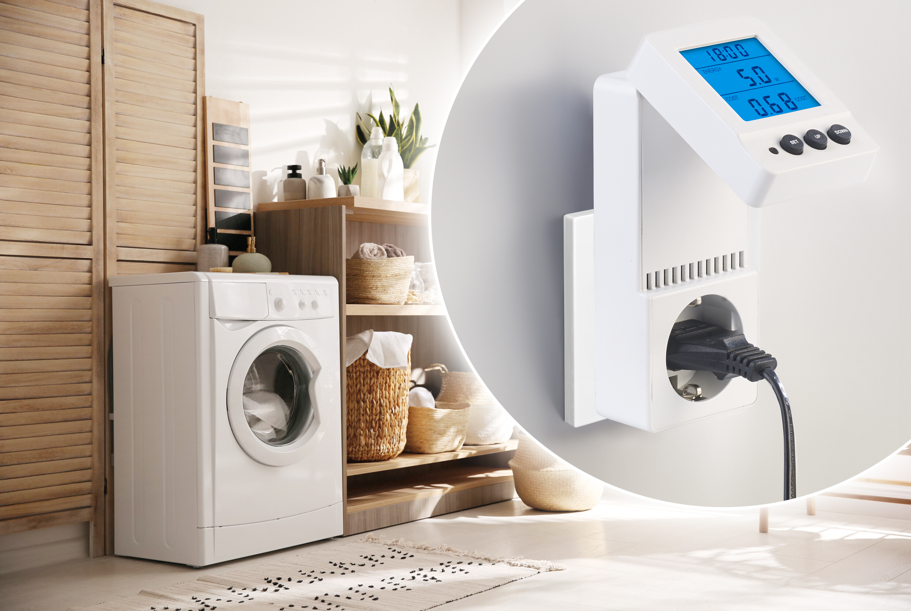 revolt Digitaler 230-V-Energiekostenmesser mit Aufklapp-XL-Display, 3. ...