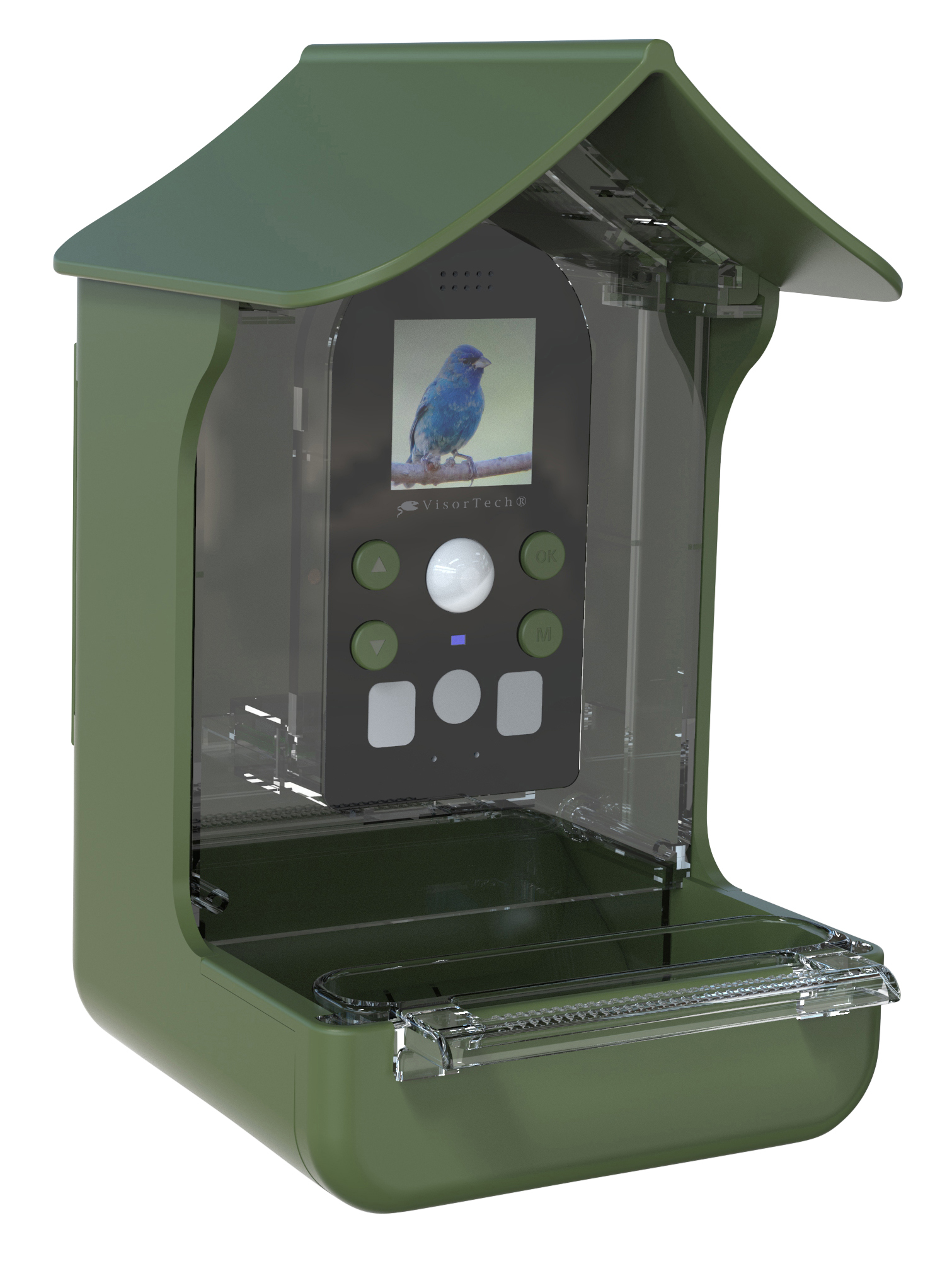 VisorTech Solar-Vogelhaus & Futterstelle mit WLAN-Full-HD-Kamera, Akku ...