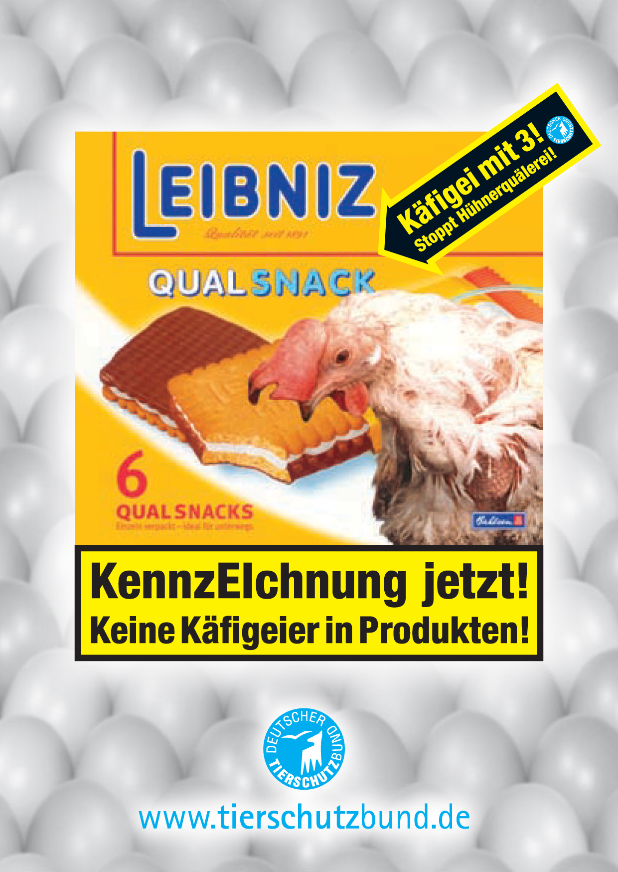 Leitmotto zum Welttierschutztag: Macht Regale frei von Hühnerquälerei ... Leitmotto zum Welttierschutztag: Macht Regale frei von Hühnerquälerei ...