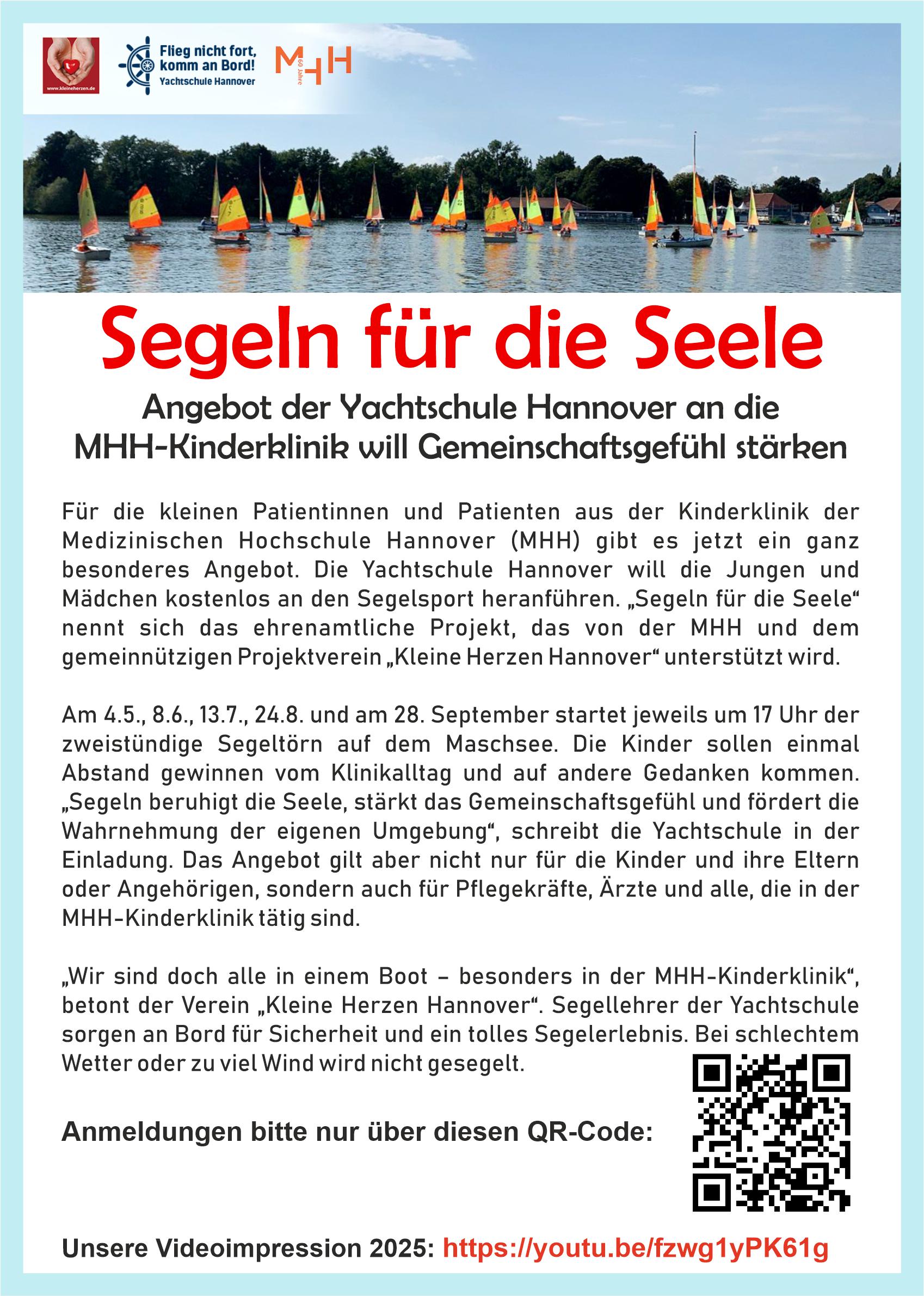 „Segeln für die Seele“, Kleine Herzen Hannover e.V. c/o Ira Thorsting ...