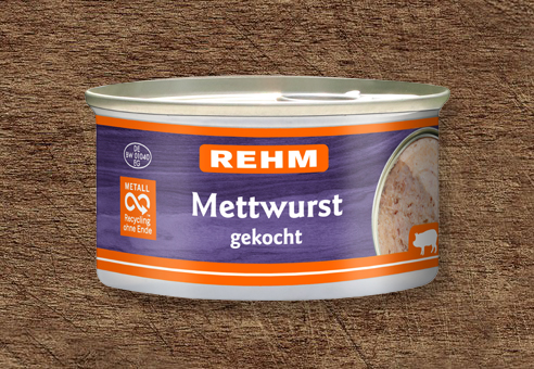 Unsere traditionelle Dosenwurst hat einen neuen Anstrich!, Rehm ...